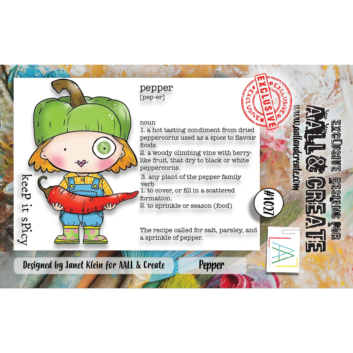 #1027 Pepper - A7 Stamp Set| Stamplistic