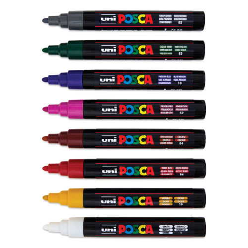 5M Dark Colors, Set of 8, Medium, Bullet Tip, 1.8mm-2.5mm| Stamplistic