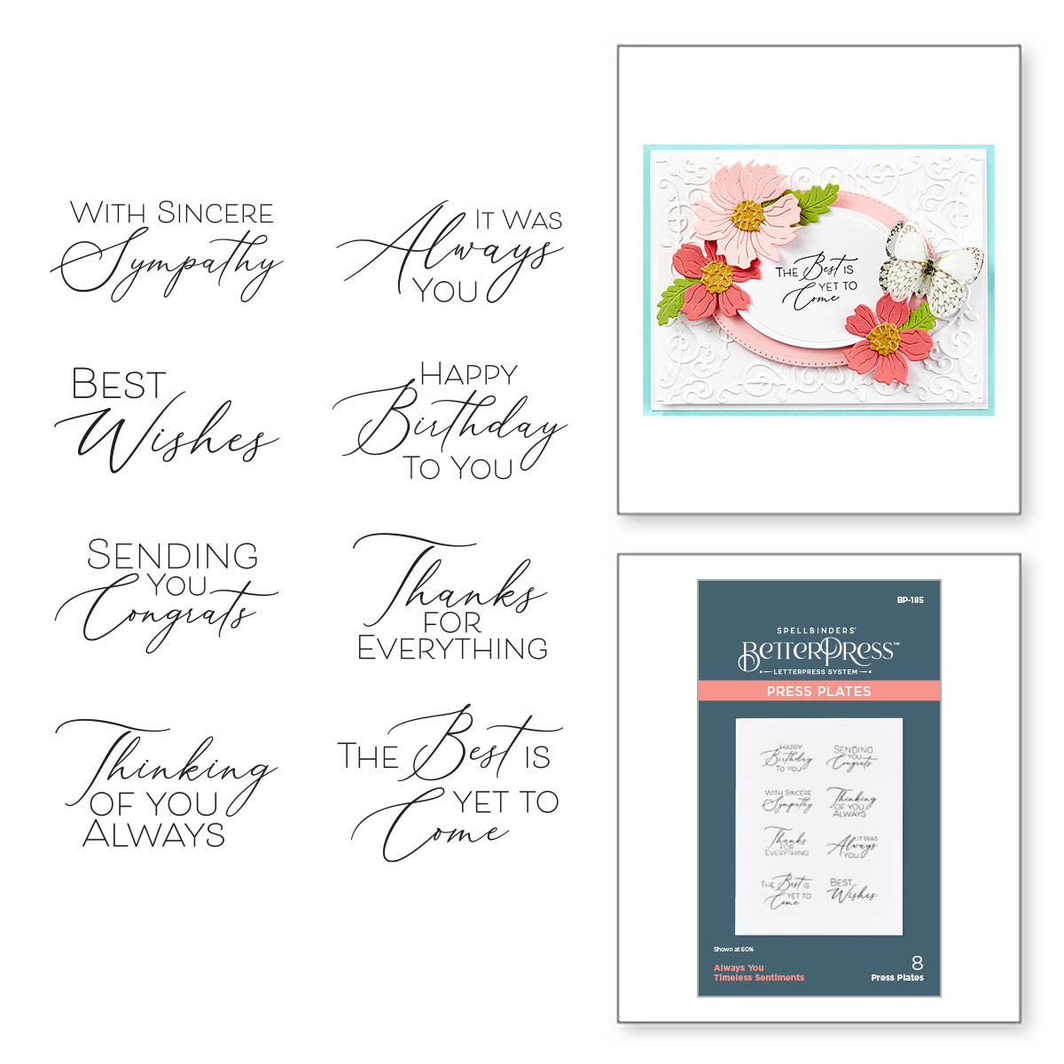 Always You Timeless Sentiments Press Plate| Stamplistic