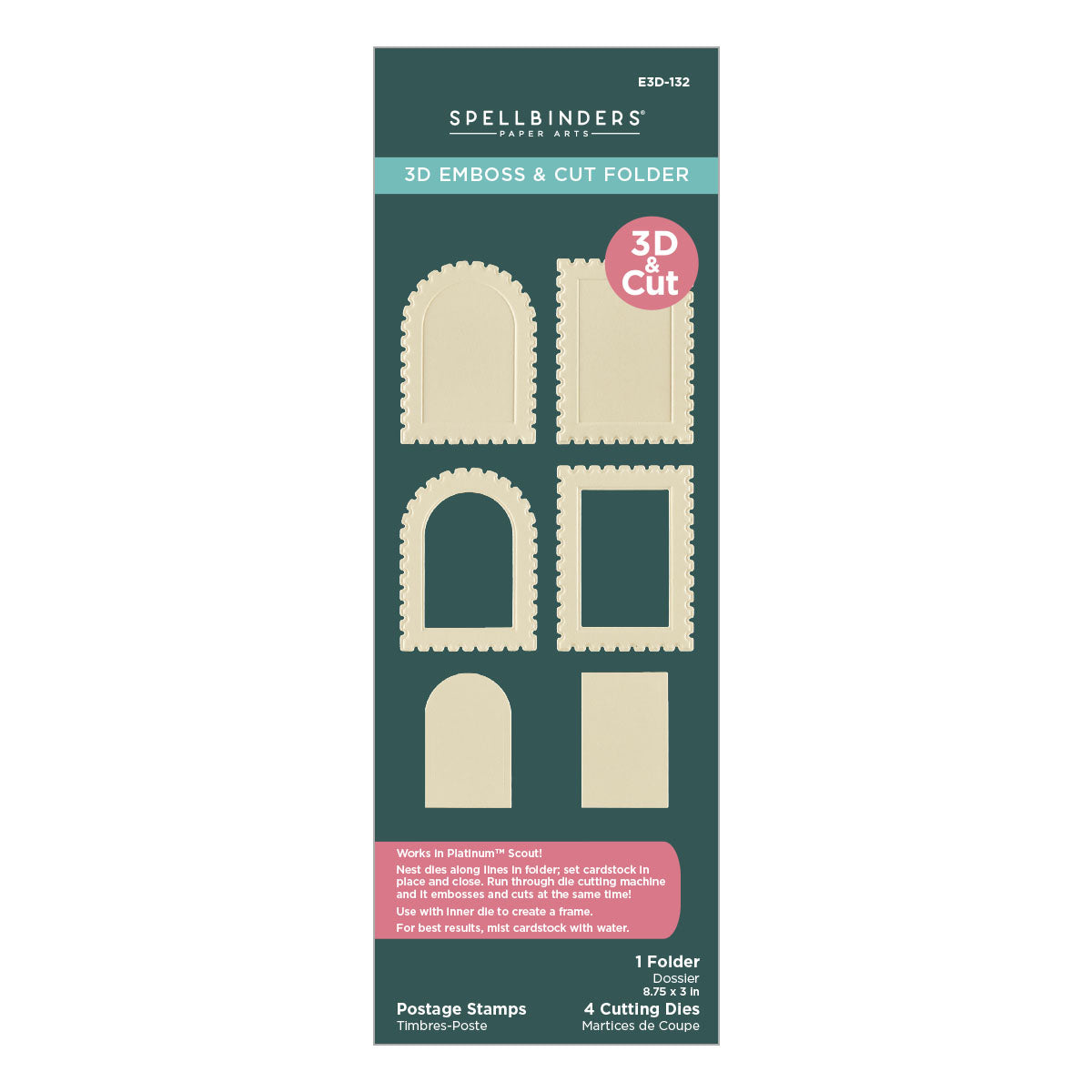 Postage Stamps 3D Emboss & Cut Folder| Stamplistic