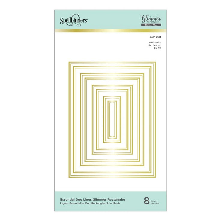 Essential Duo Lines Glimmer Rectangles| Stamplistic