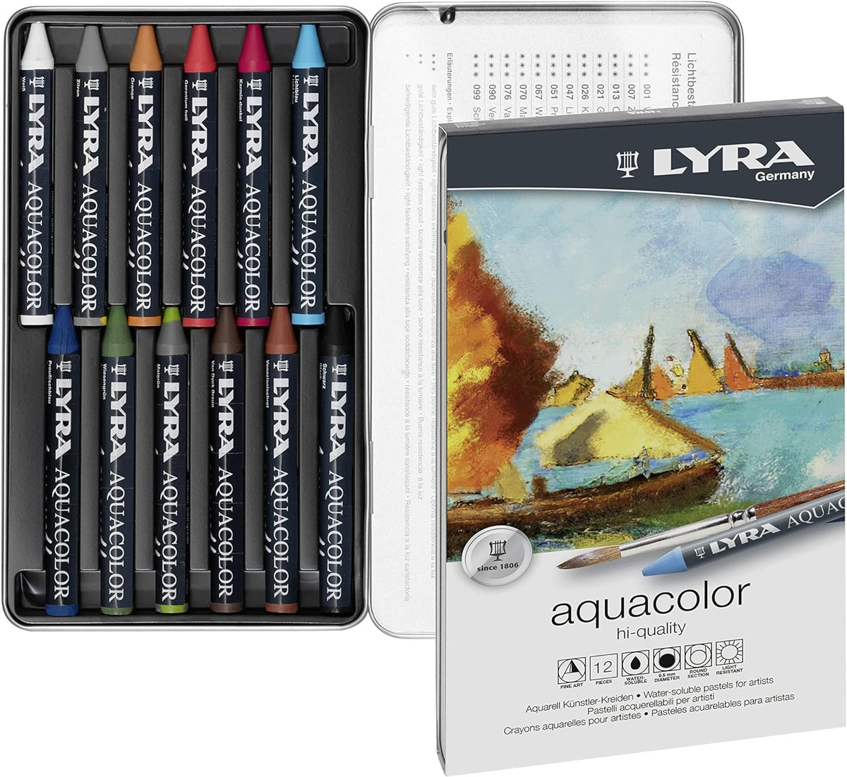 LYRA Aquacolor Wax Crayons - 12| Stamplistic