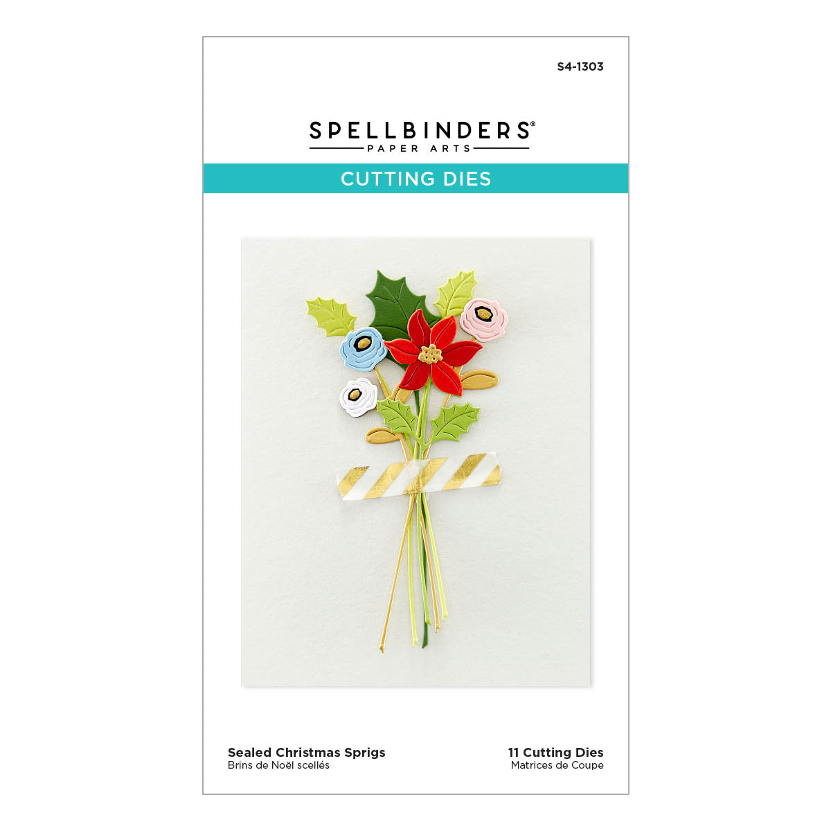 Sealed Christmas Sprigs Etched Dies| Stamplistic