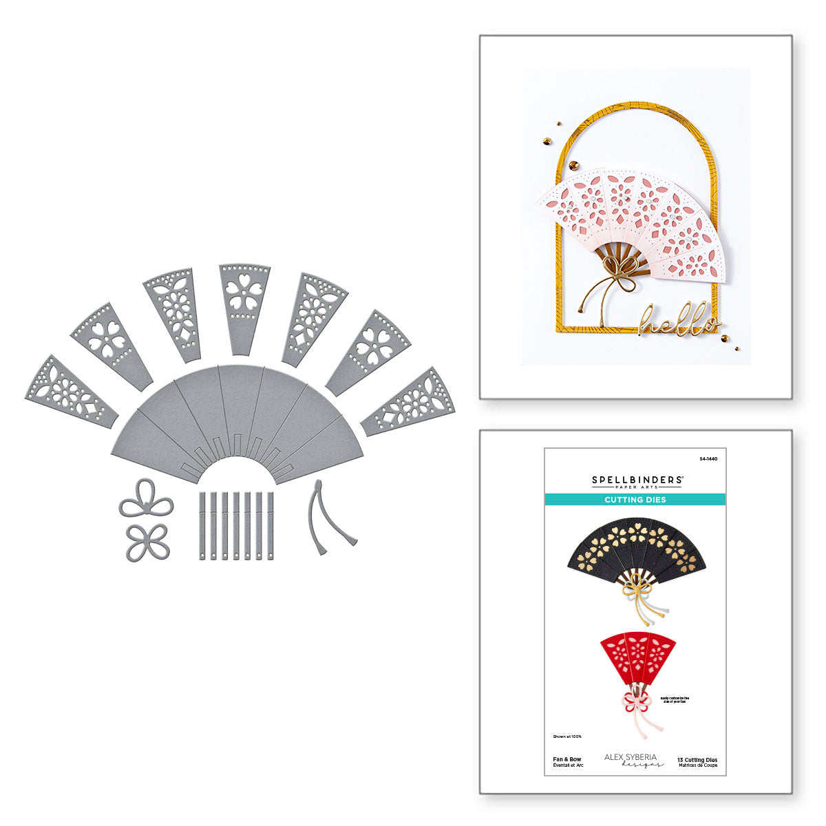 Fan & Bow Etched Dies| Stamplistic