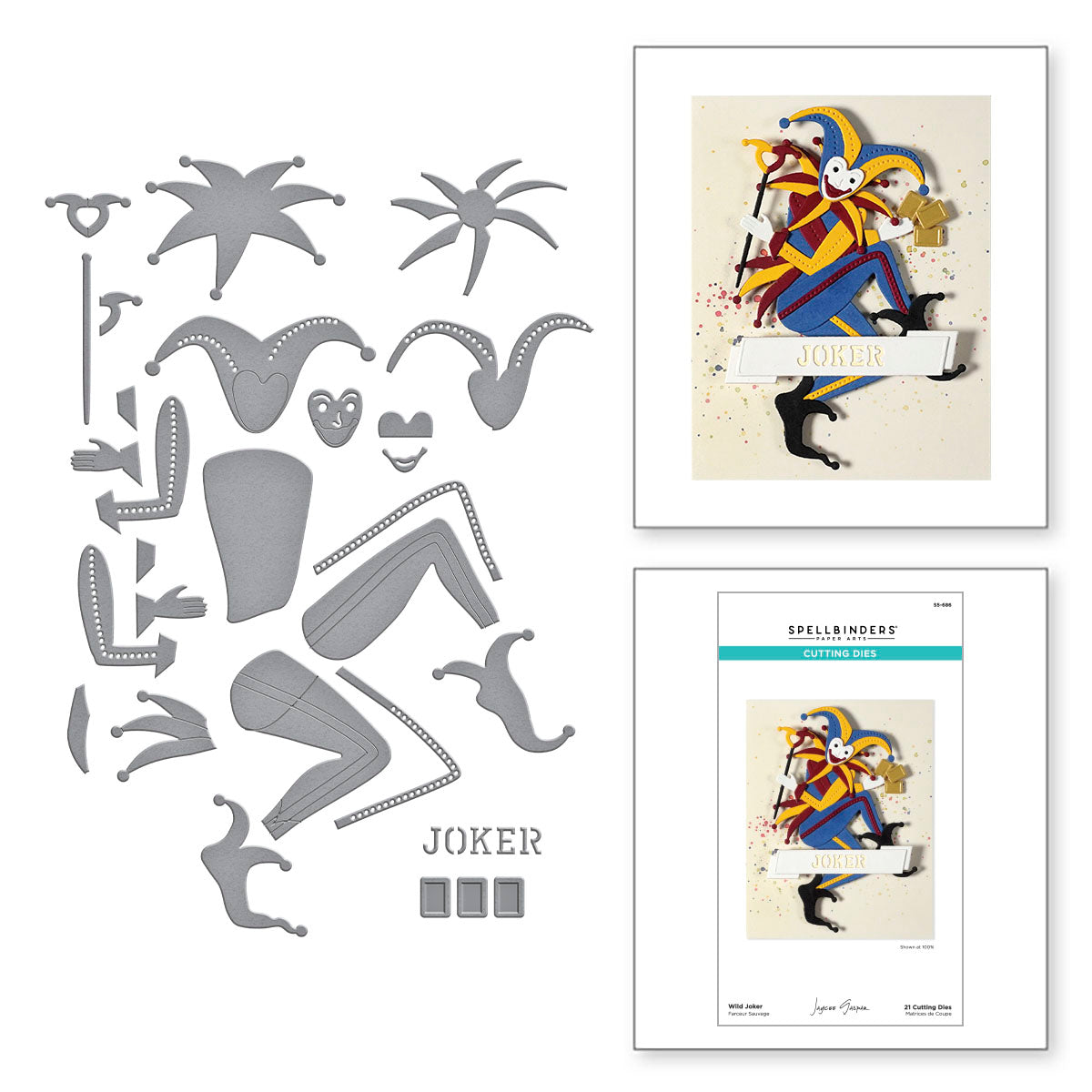 Wild Joker Etched Dies| Stamplistic
