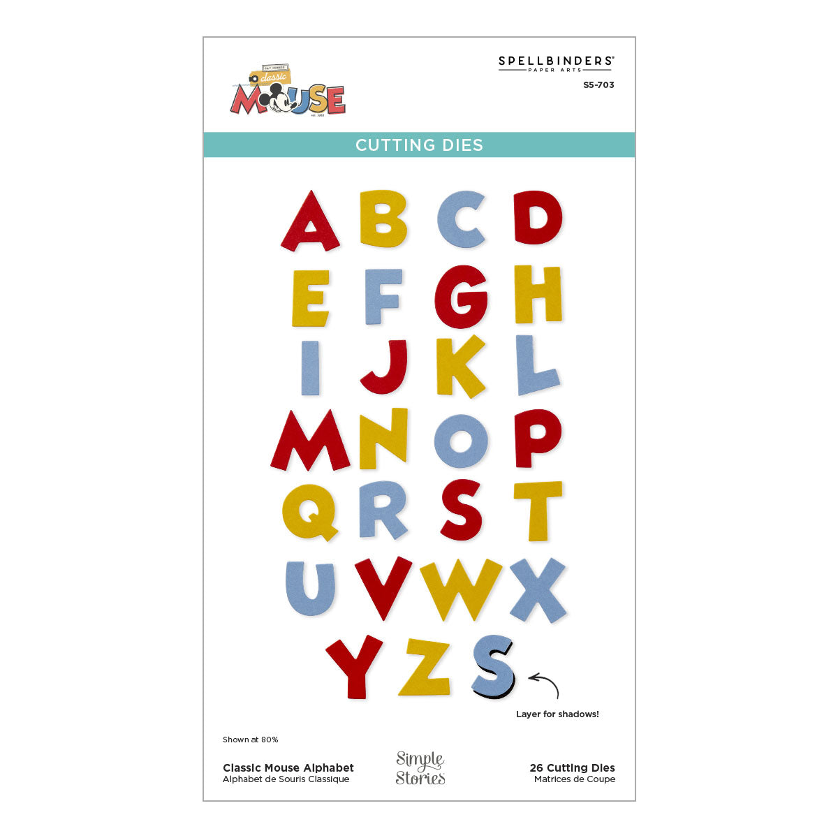 Classic Mouse Alphabet Etched Dies| Stamplistic