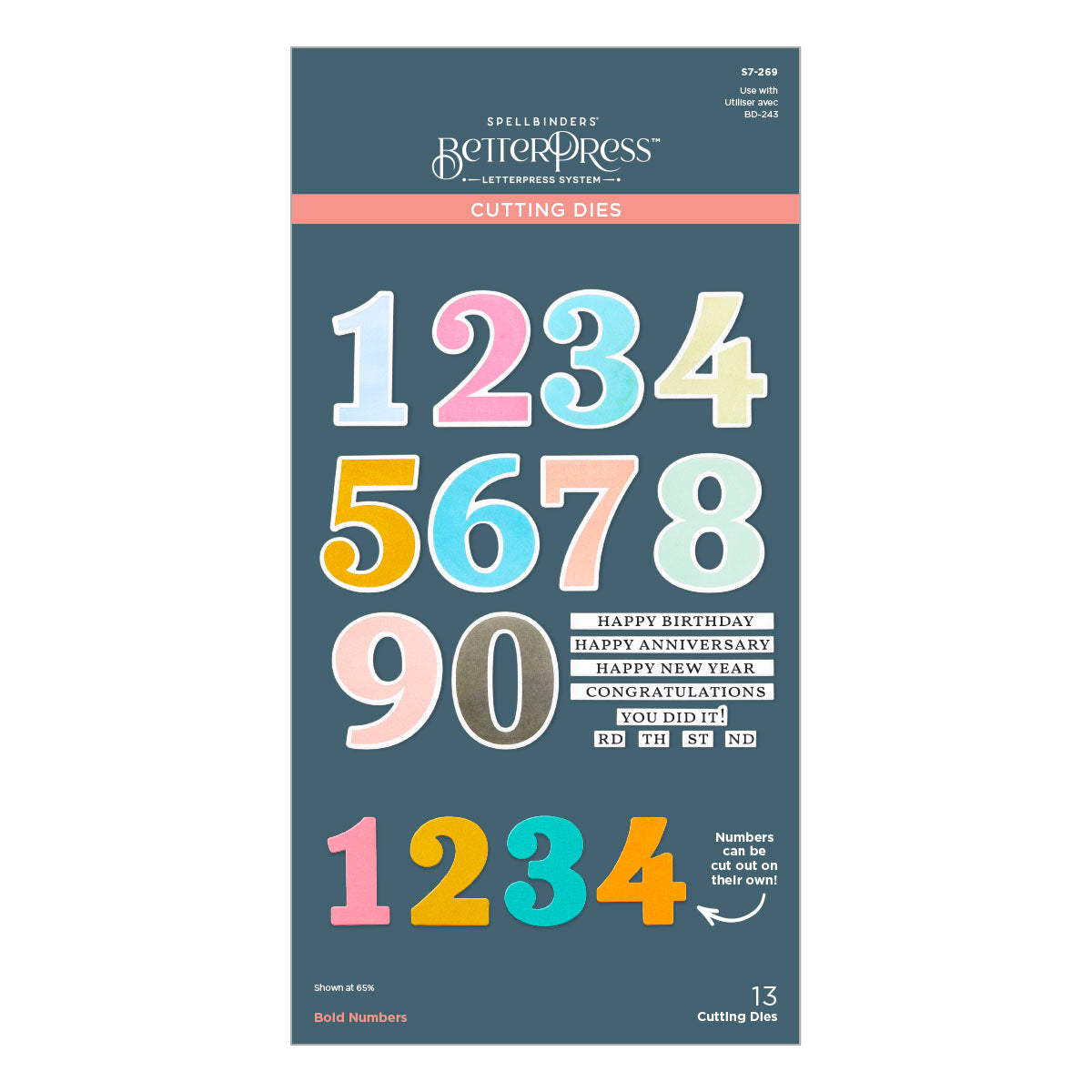 Bold Numbers Etched Dies| Stamplistic
