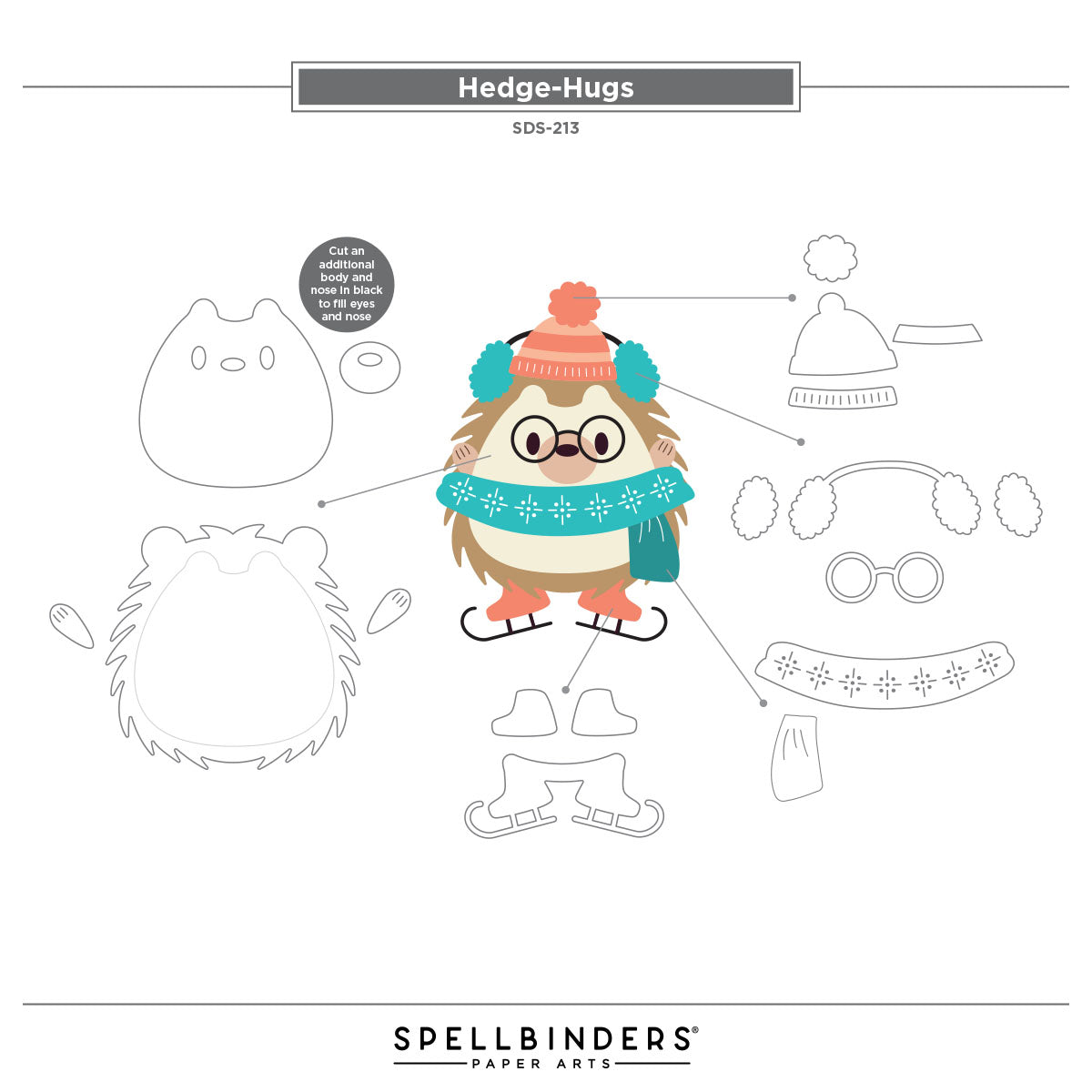Hedge-Hugs Clear Stamp & Die Set| Stamplistic