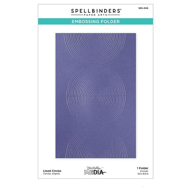 Lined Circles Embossing Folder| Stamplistic
