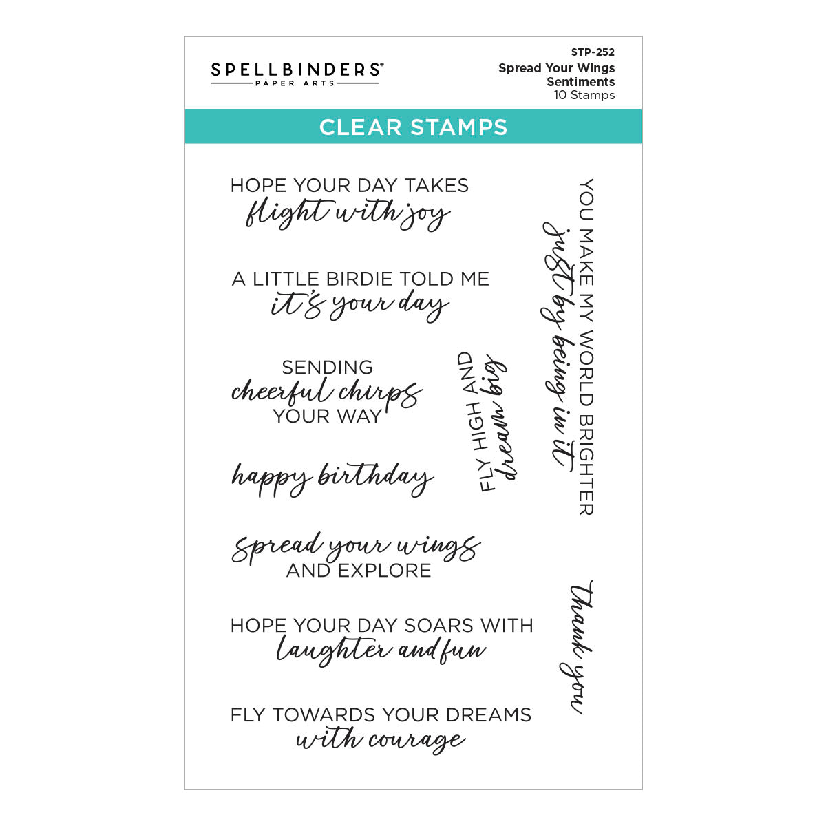 Spread Your Wings Sentiments Clear Stamp Set| Stamplistic
