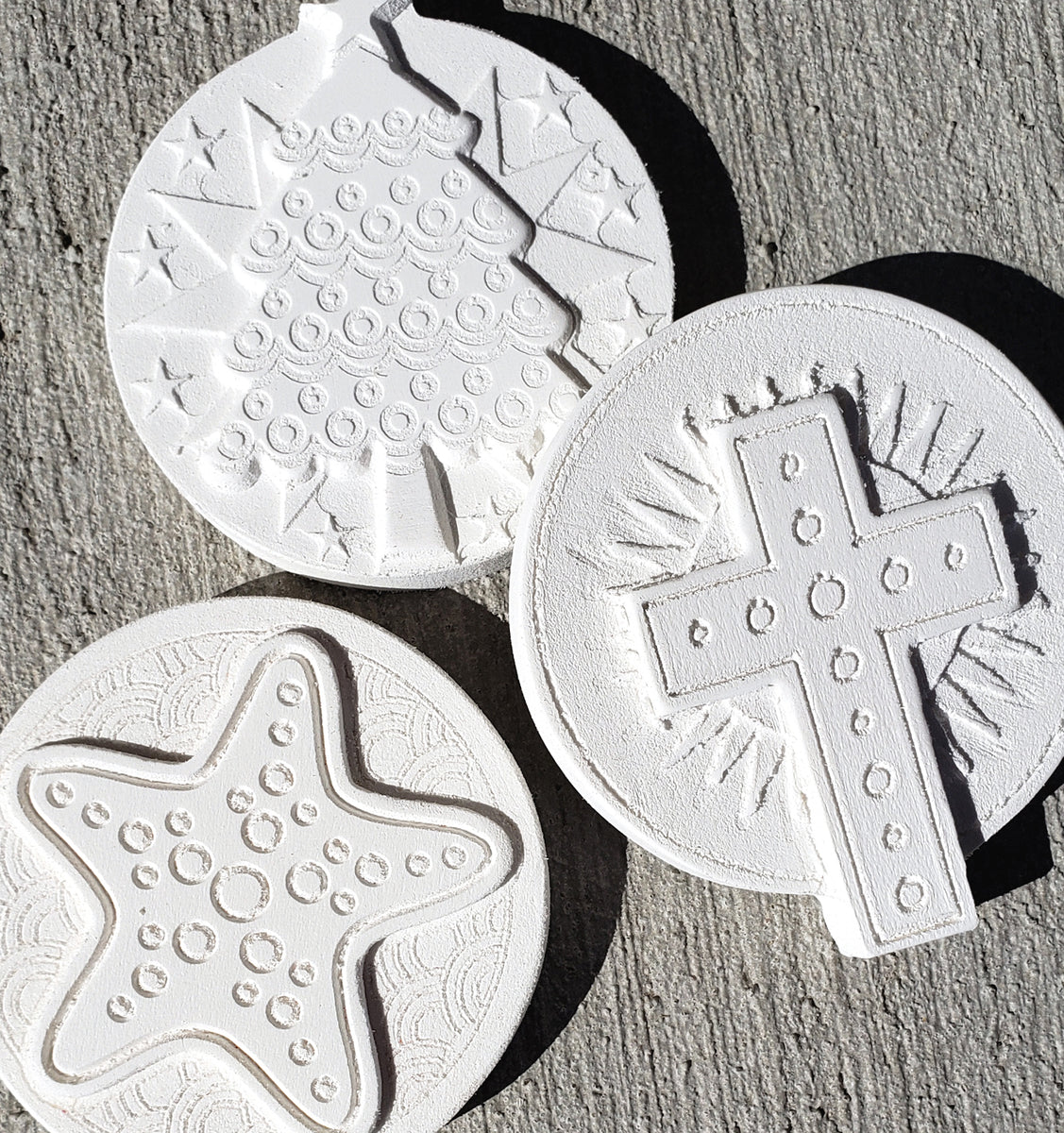 Set of 3 PVC Ornament blanks| Stamplistic