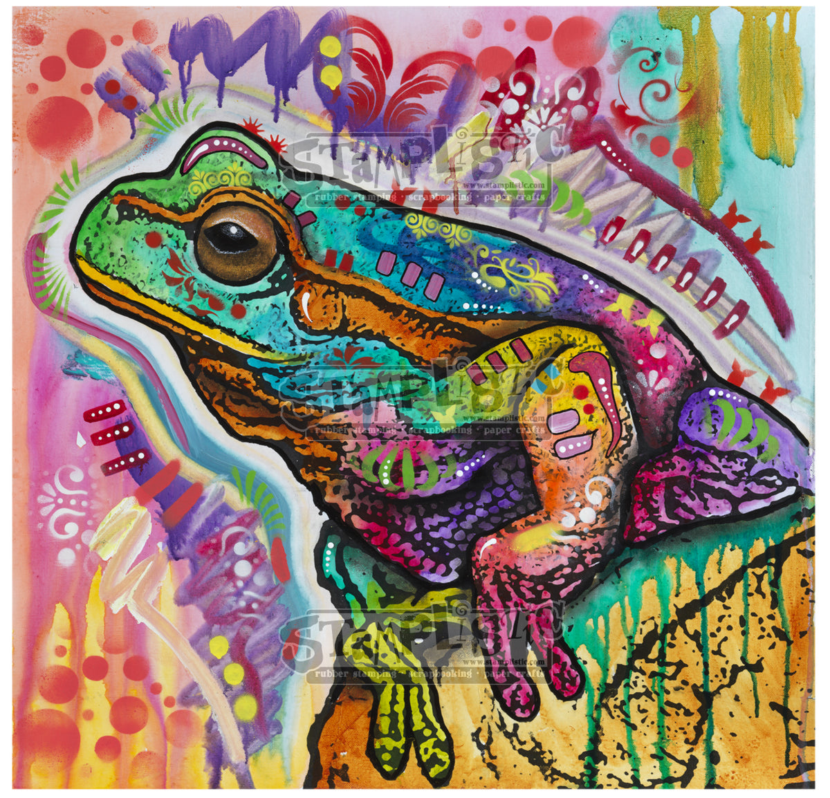 Psychedelic Frog| Stamplistic
